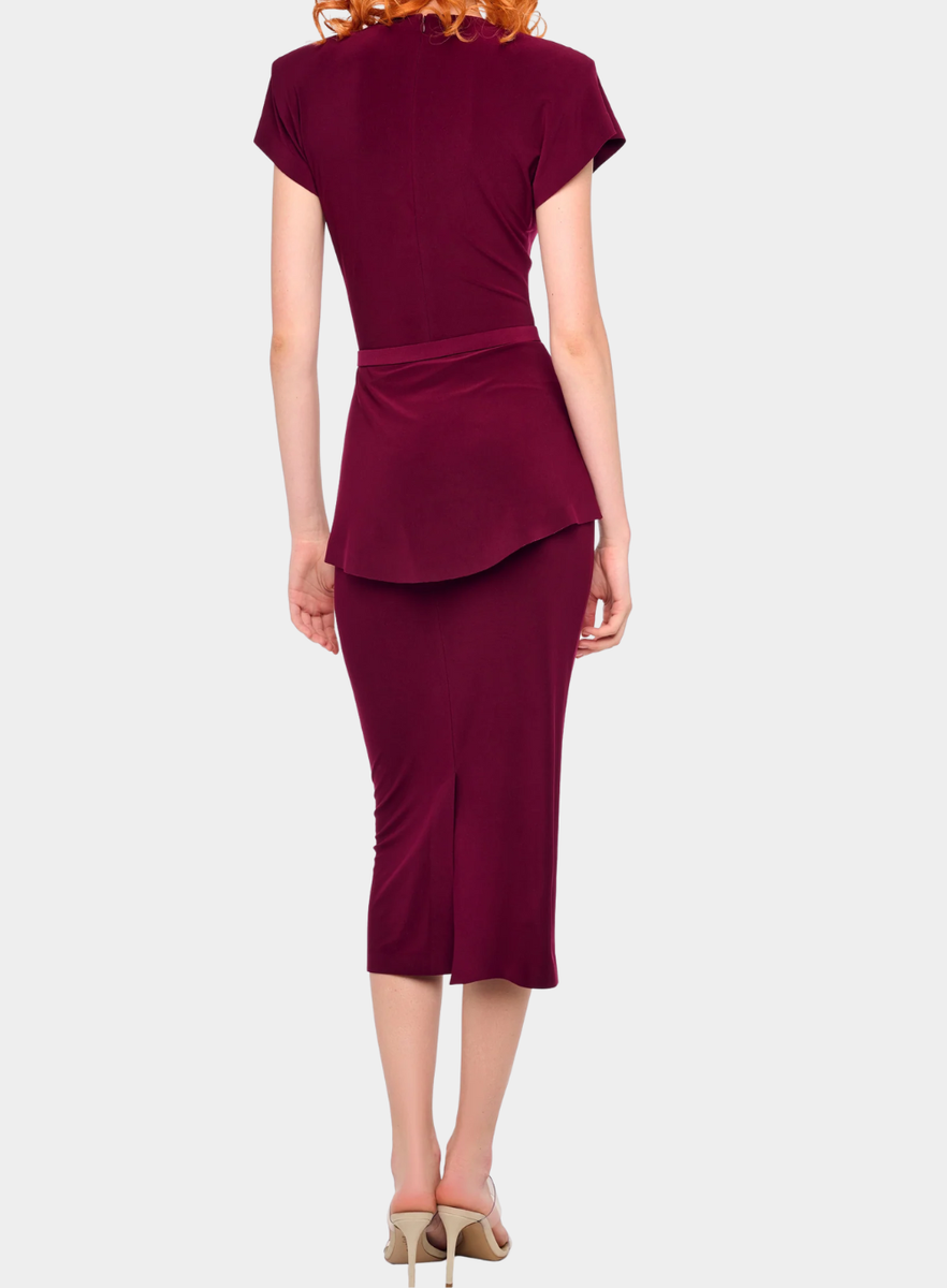 NORMA KAMALI | Cap Shoulder Pad Peplum Dress – Joan Shepp